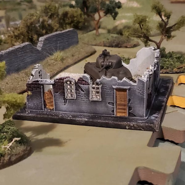 Rubble Building A | WW2 Wargaming Terrain. 3D Printed for Bolt Action ...