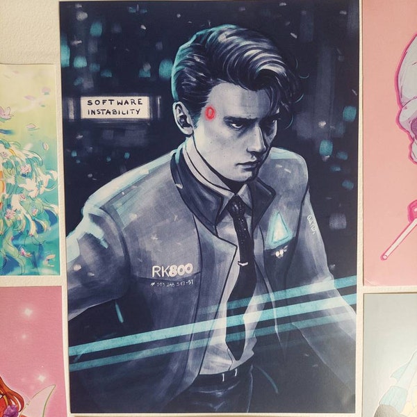 RK1K Postcard Connor X Markus, Detroit Become Human, A6 Art Print ...