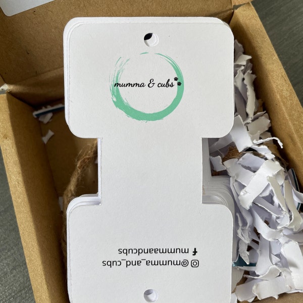 Custom Scrunchies Tag, Kraft Recycled Business Cards, Display Card ...