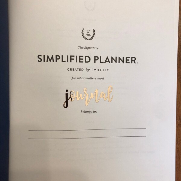 Simplified Planner Name Monogram Decal Sticker | Weekly Simplified ...