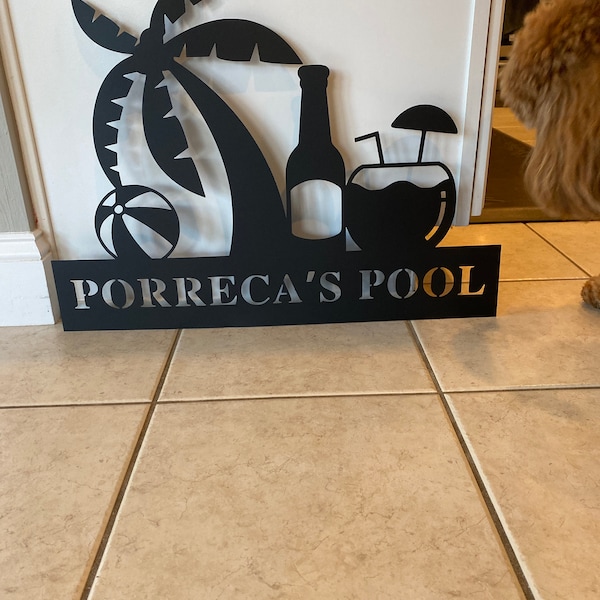 Personalized Beach Theme Sign,custom Beach Theme Sign,pool Drink Sign ...