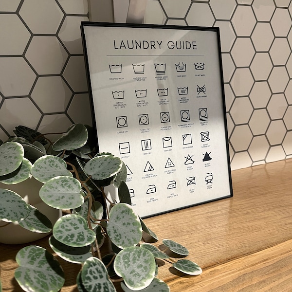 Laundry Guide / Instant Download / Printable / Washing Symbols ...