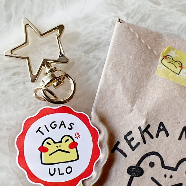 Frog Stickers // Filipino/tagalog Funny Frog Illustration Die Cut Vinyl ...