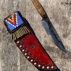 Item 15. Primitive Style, Non Etched Damascus Knife. - Etsy