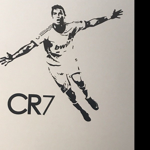 Ronaldo Poster Wall Decal CR7 Sign Vinyl Sticker Gym Sport Soccer ...