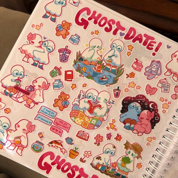 Ghost Date Sticker Sheet - Etsy