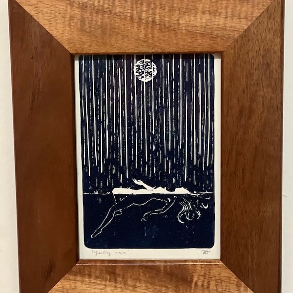 Underwater Garden Print, Linocut Print, Lino Art, Sea Themed Art Print ...