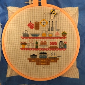 Cute Kitchen Cross Stitch Pattern PDF / Cozy Food Tea Bake Floral ...