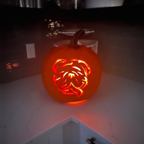 Triceratops Fossil Silhouette Printable Pumpkin Carving Pattern ...