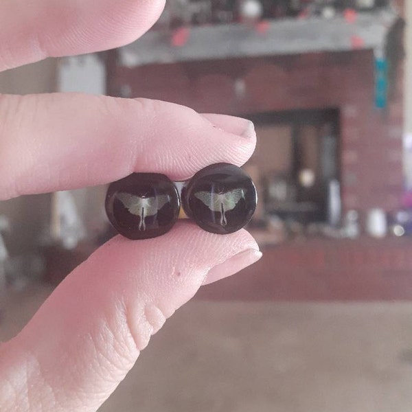 Luna Moth Ear Plugs/ Gauges for Stretched Ears. Double Flared. 1 Pair ...