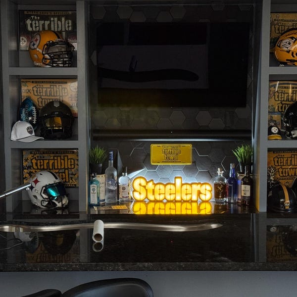 Custom Steelers LED Lighted Wall Sign, Neon, Night Light,football - Etsy