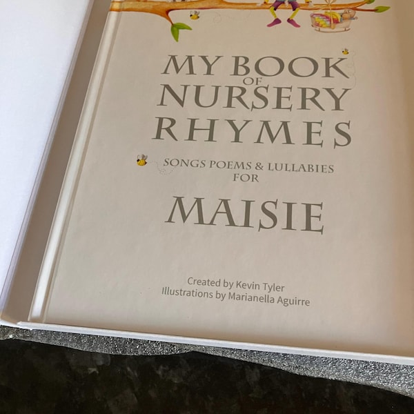 Personalised Nursery Rhyme & Poems Keepsake Book for Newborns and ...