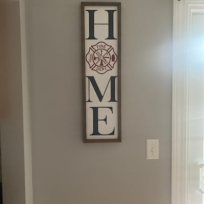 Firefighter home Wood Sign Firefighter Decor Firefighter Gift Maltese ...