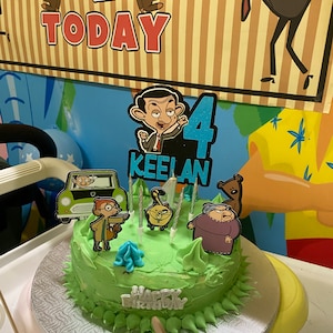 Mr Bean Themed Cake Topper Set Birthday / Personalised / Custom ...
