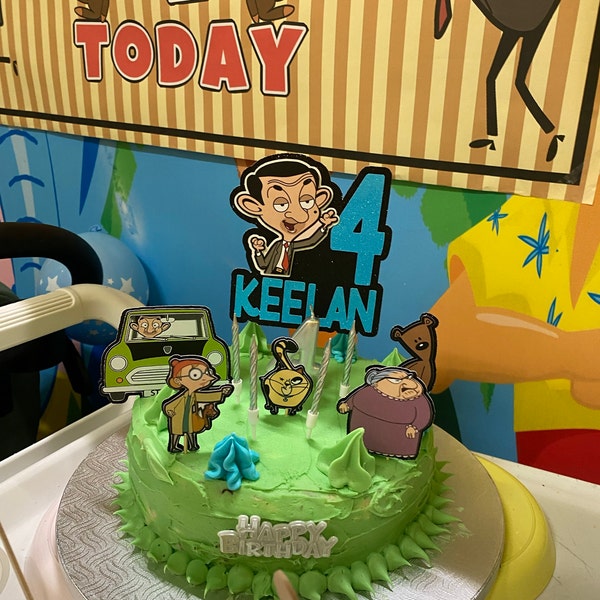 Mr Bean Themed Cake Topper Set! Birthday / Personalised / Custom ...
