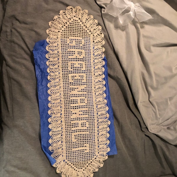 Special Custom Handmade Crocheted Name Doilies - Crochet Name Doily ...