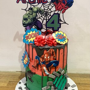 Personalised Spider-man Spidey Inspired Cake Topper number | Etsy