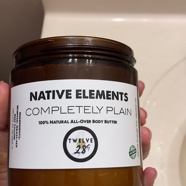 16 Oz. PLAIN Grass-fed Tallow Lotion- Unscented Grass-fed Beef Tallow ...