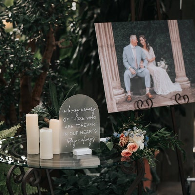 In Loving Memory Sign for Wedding Ceremony, Reserved Seat, Seating ...