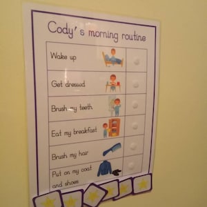 Personalised Morning Routine Chart, Bedtime Routine, Daily Routine, SEN ...