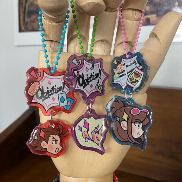 Ace Attorney Klavier Gavin Simon Blackquill Acrylic Charms - Etsy