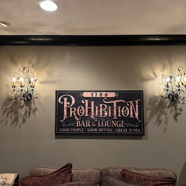 Prohibition Bar and Lounge Personalized Sign Speakeasy Personalized ...