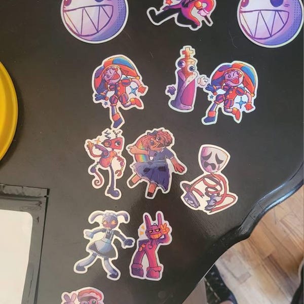 TADC 3" Holo Stickers! Pomni, Jax, Ragatha, Kinger, Caine, Zooble ...