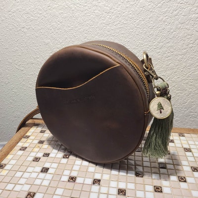 Rustic Winter Keychain, Christmas Pine Tree Tassel, Tiny Hand ...