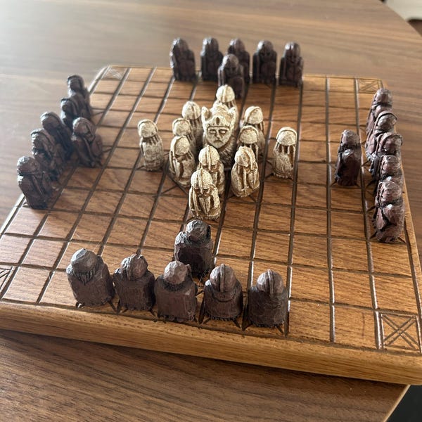 Hnefatafl Board Game. Swedish Falk Art Custom Chess Set Game. Viking ...