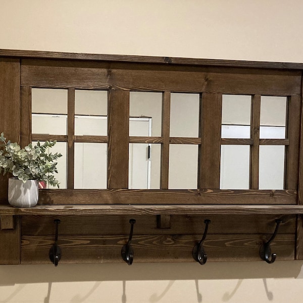 Coat Rack, Mirrored Coat Rack, Rustic Coat Rack, Entry Way Coat Rack ...