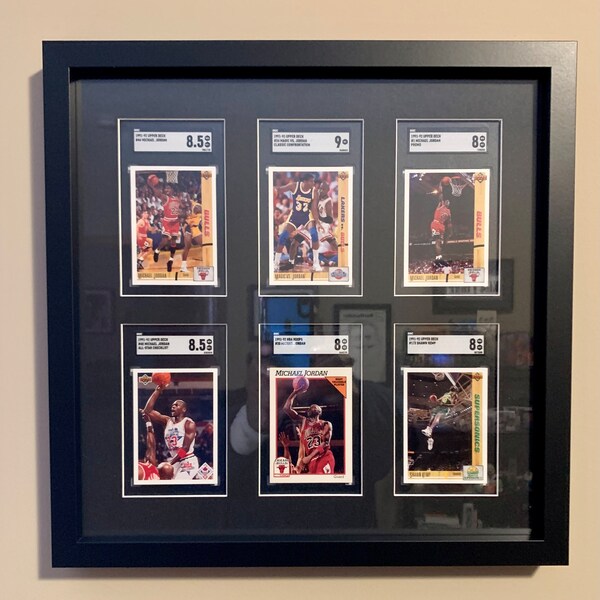 SGC Graded Card Frame Display 6 Opening Frame Fitted for 6 SGC Graded ...