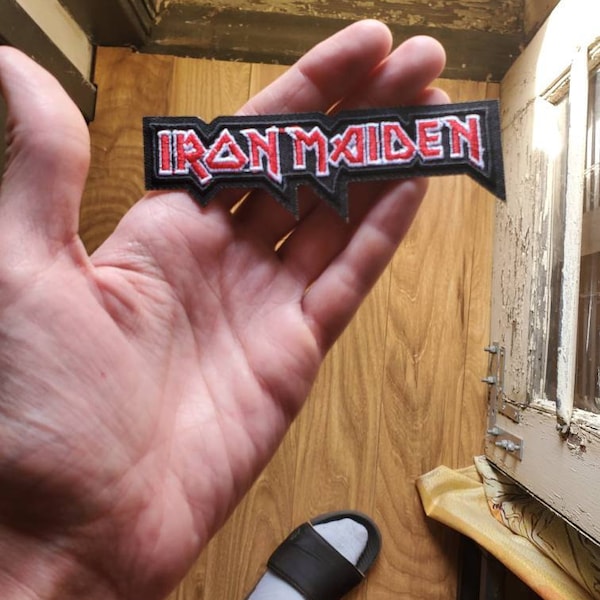 Official Iron Maiden Patch Red Logo Embroidered Iron on EH3 - Etsy