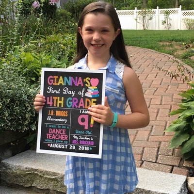 First Day of School Sign Any Grade Back to School Sign - Etsy
