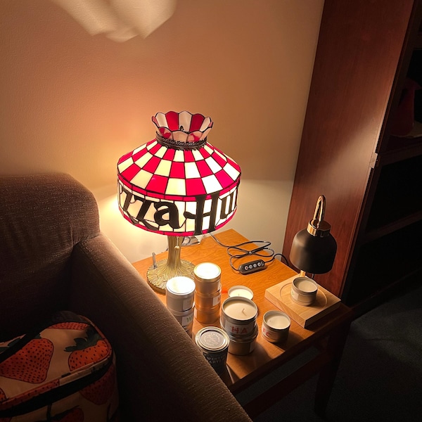 Vintage Pizza Hut Lamp -- Tiffany Style Desk Light -- BRAND NEW + Free ...