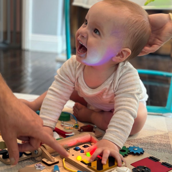 LED Light Switch Board for Toddler Electronic Busy Board for Travel ...