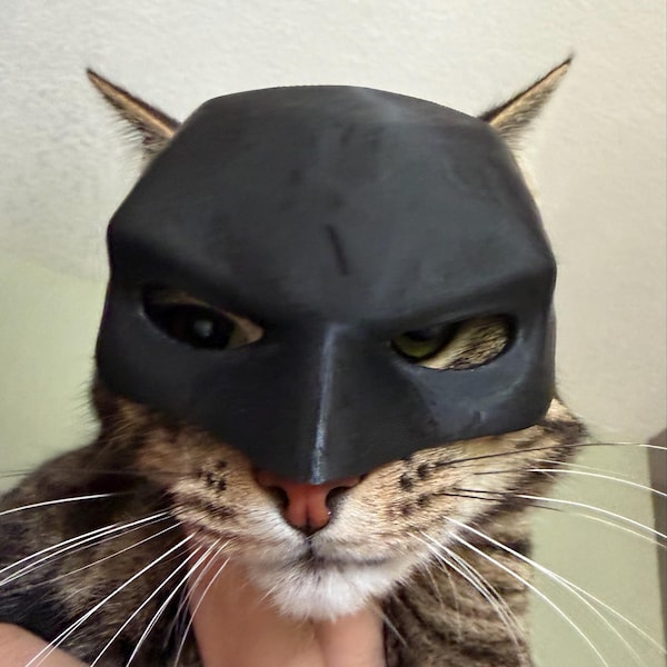 Batcat Mask, Catman the Dark Meow Cat Bat-mask Funny Halloween Costume ...