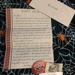 Custom Letter From Nancy Drew - Etsy