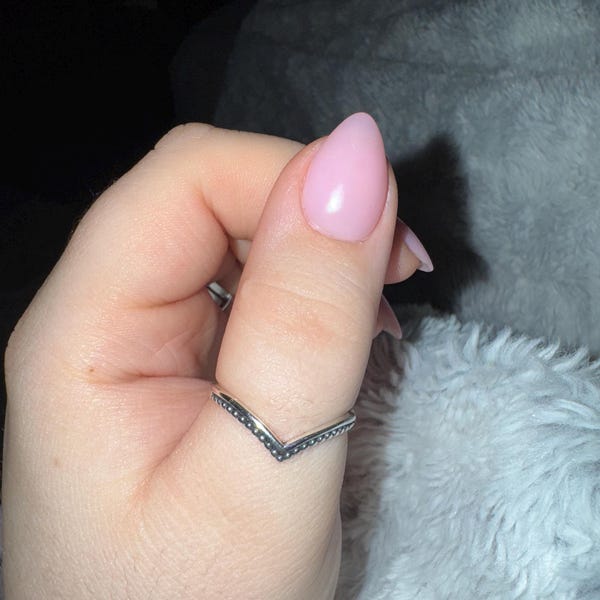 Thin Minimalist High Polished Simple Plain Silver Ring Band / Stackable Engagement Promise ...