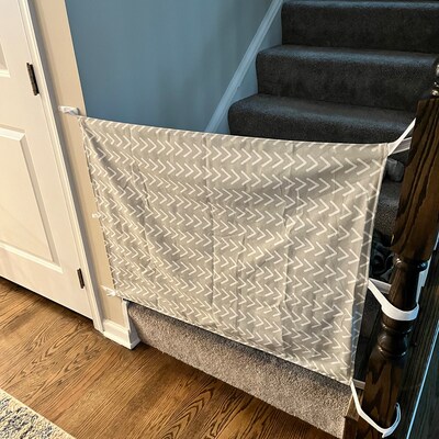 Cloth Baby Barrier With Snaps / Fabric Pet Gate, Custom Fabric Gate ...