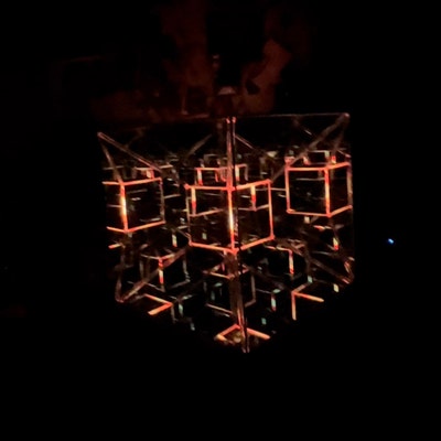 Infinity Mirror Coffee Table With Custom Metatrons Cube Sacred Geometry ...