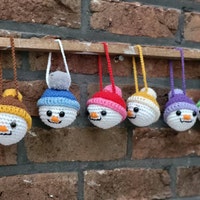 Crochet Snowman Bauble Pattern - PDF Pattern Digital Download in ...