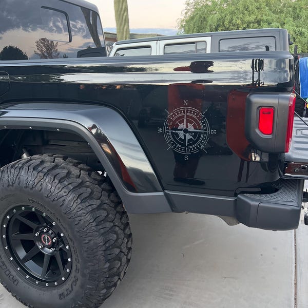 Vinyl Distressed Style Compass Hood Decal Window Decal Fits Jeep ...