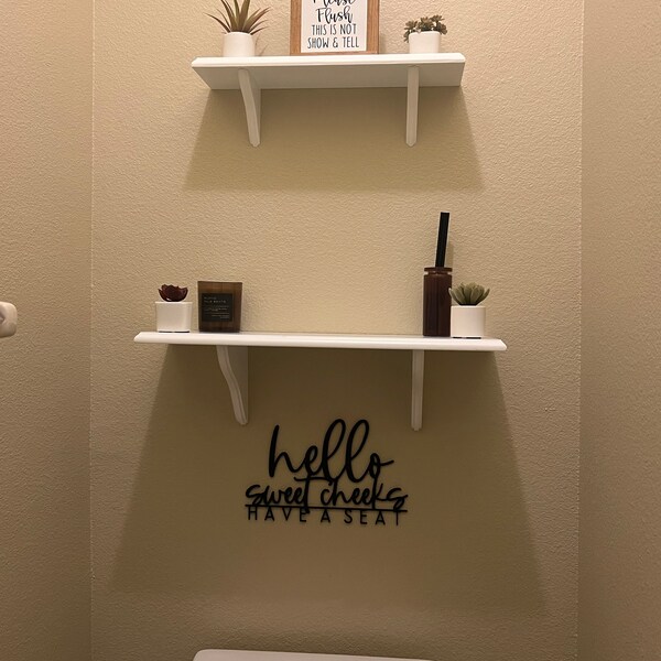 Please Flush Sign, Funny Restroom Decor, Housewarming Gift, Bathroom ...