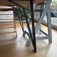 Blue Table Legs, Industrial Style Table Legs, Dining Table Legs ...