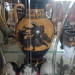 Red Figure Pottery, Kylix Shows Achilles With Patroclus,21cm Diameter ...