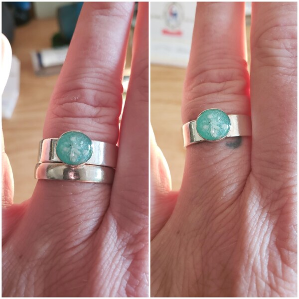 9ct Gold Cremation Ring, Oval Shaped Ring for Memorial Ashes or Lock of ...