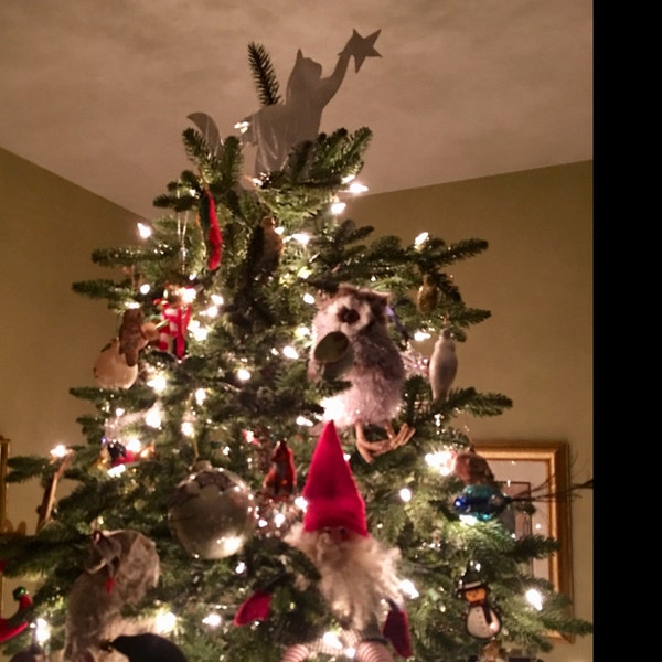 Kitty Cat Angel With Star, Cat Christmas Tree Topper, Pet Memorial ...