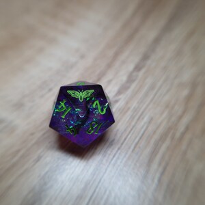 Purple Glitter Galaxy Dice Moth Dice Set - Etsy