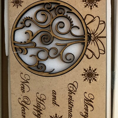 Christmas Greeting Cards Personalized Wooden Gifts Engraved - Etsy