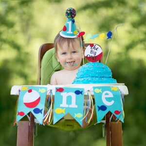 Fishing Theme 1st Birthday Hat First Birthday Party Hat - Etsy